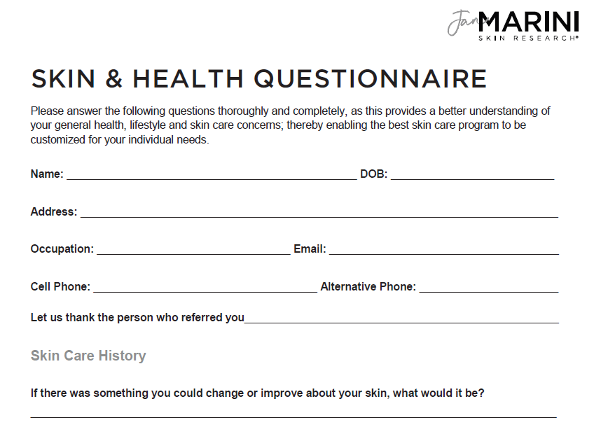 Jan Marini Skin Research Supporting Consultation Documents and Product ...